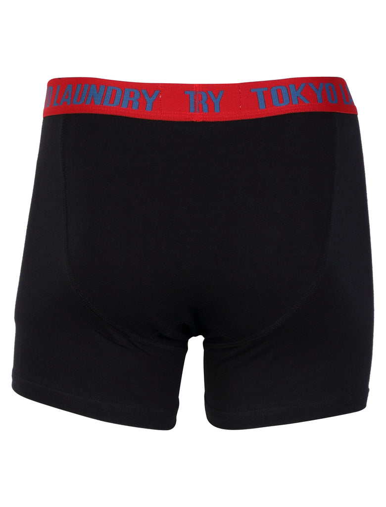 Bond ( 2 Pack) Boxer Shorts Set in Navy / Ocean - Tokyo Laundry