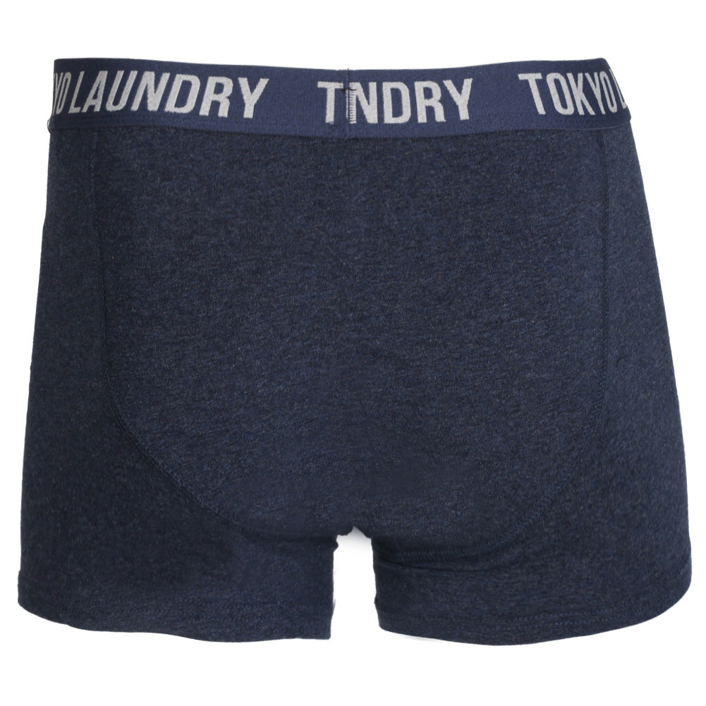 Boxer Shorts Set in Mood Indigo Marl / Black - Tokyo Laundry