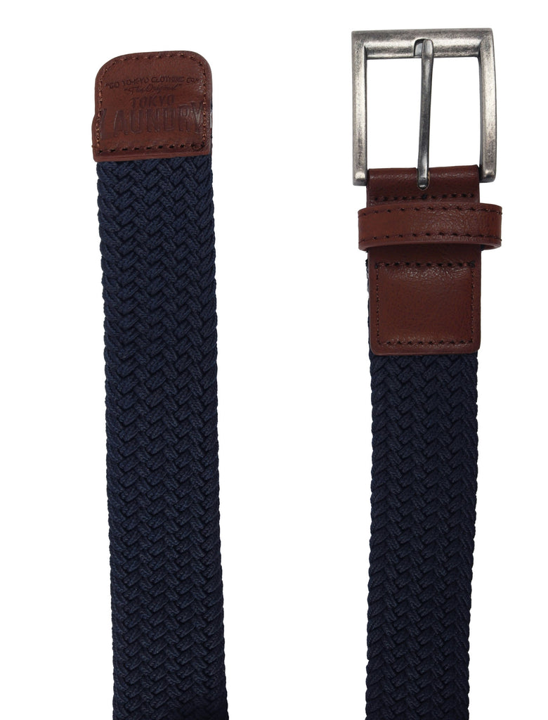 Davinci Plaited Cord Woven Belt In Midnight Blue - Tokyo Laundry