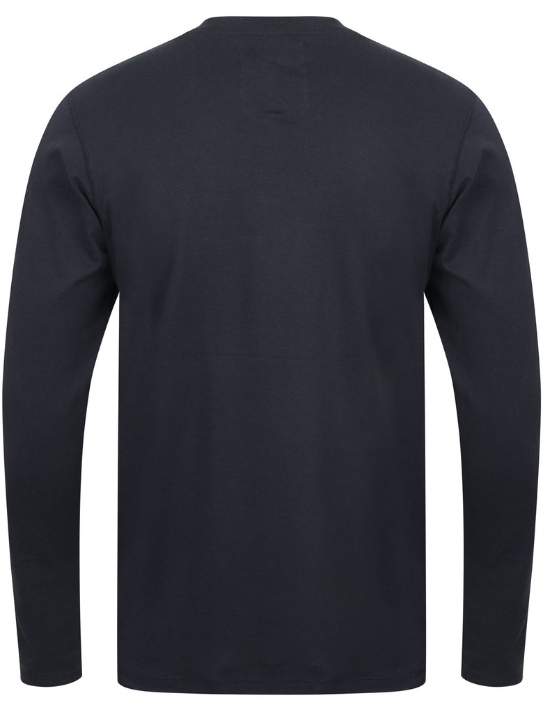 Edison Cotton Jersey Long Sleeve Top In Dark Navy - Tokyo Laundry